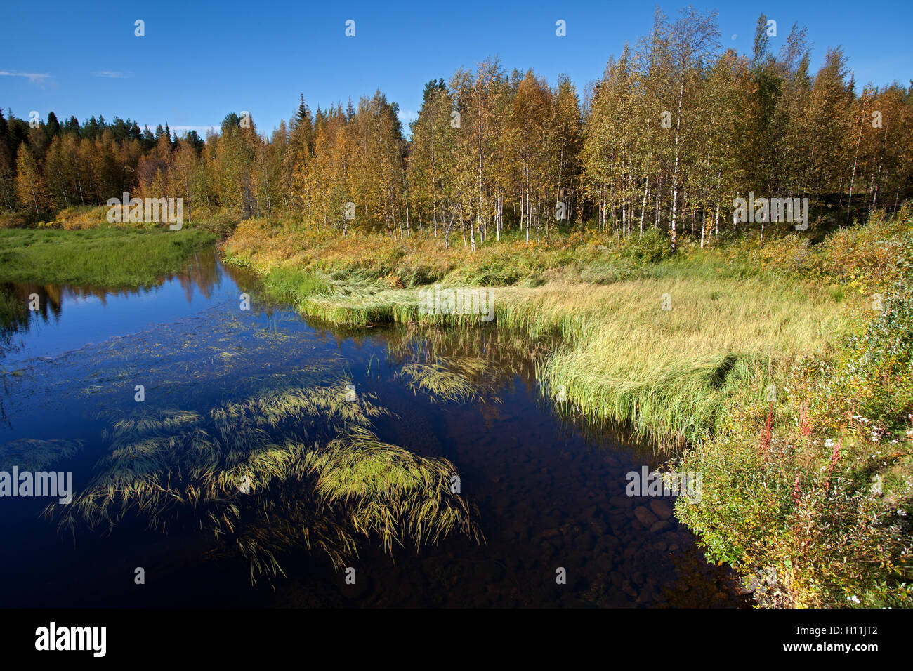 Small Lake in Levi Stock Photo - Alamy