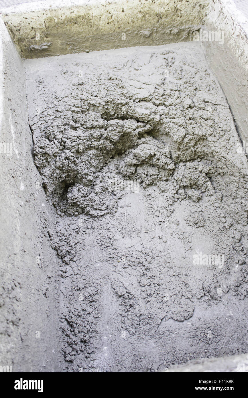 Fresh cement cube to work, construction Stock Photo - Alamy