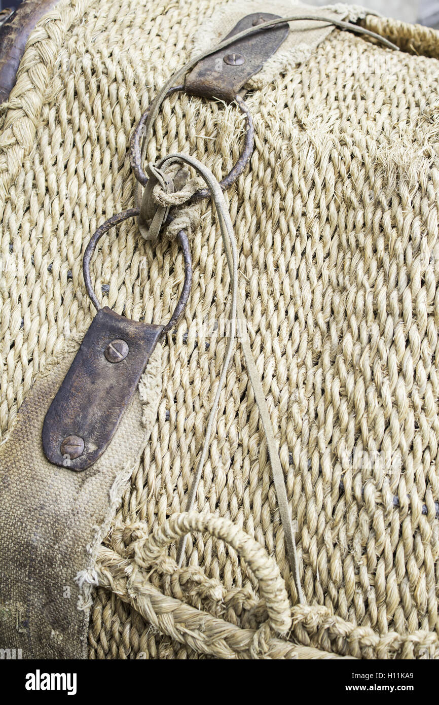Straw Frame with metal buckle, objects Stock Photo - Alamy