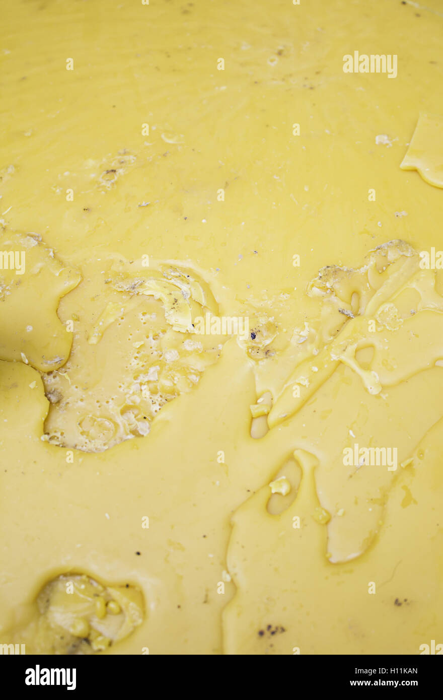Compact yellow beeswax, nature and color Stock Photo - Alamy
