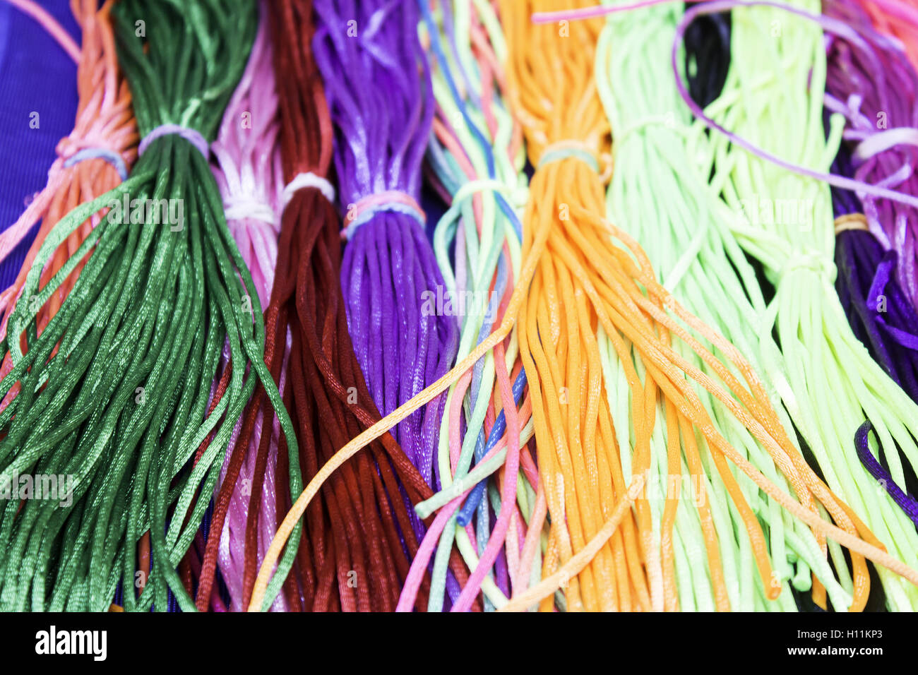 Threads fat colored craft market, selling Stock Photo - Alamy