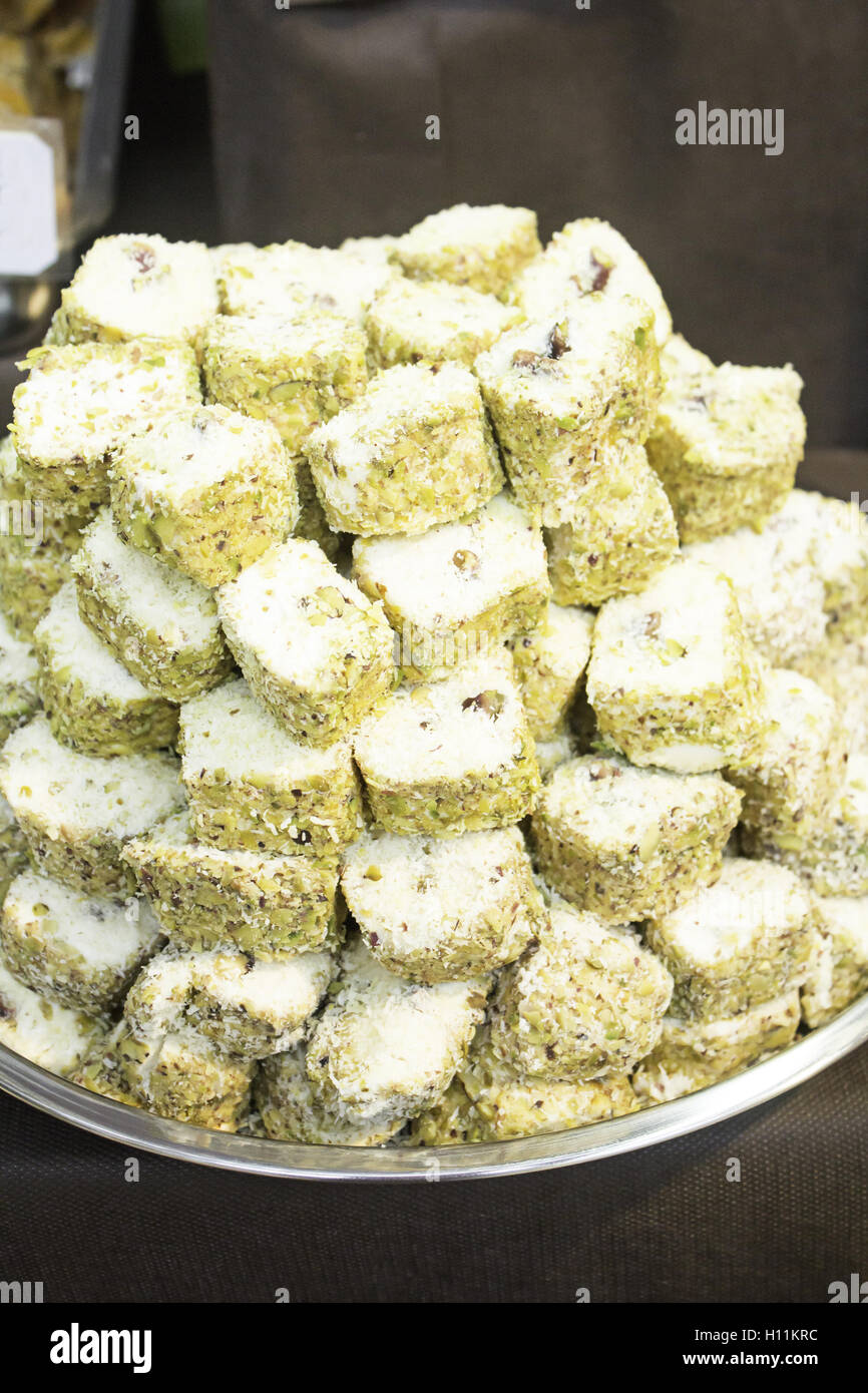 Arab sugary sweet in market supply, desserts Stock Photo - Alamy
