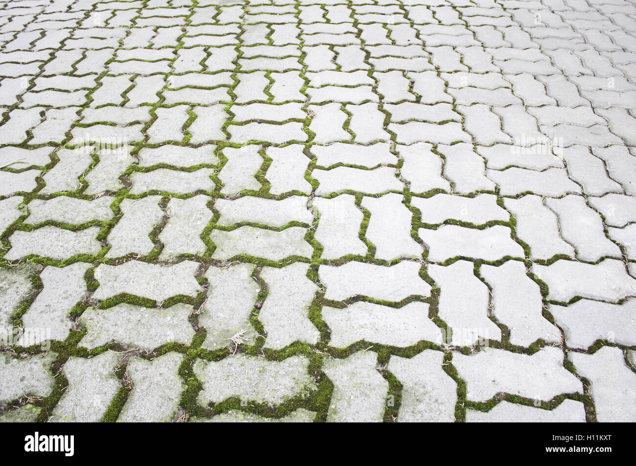 Gray tile road urban street construction Stock Photo - Alamy