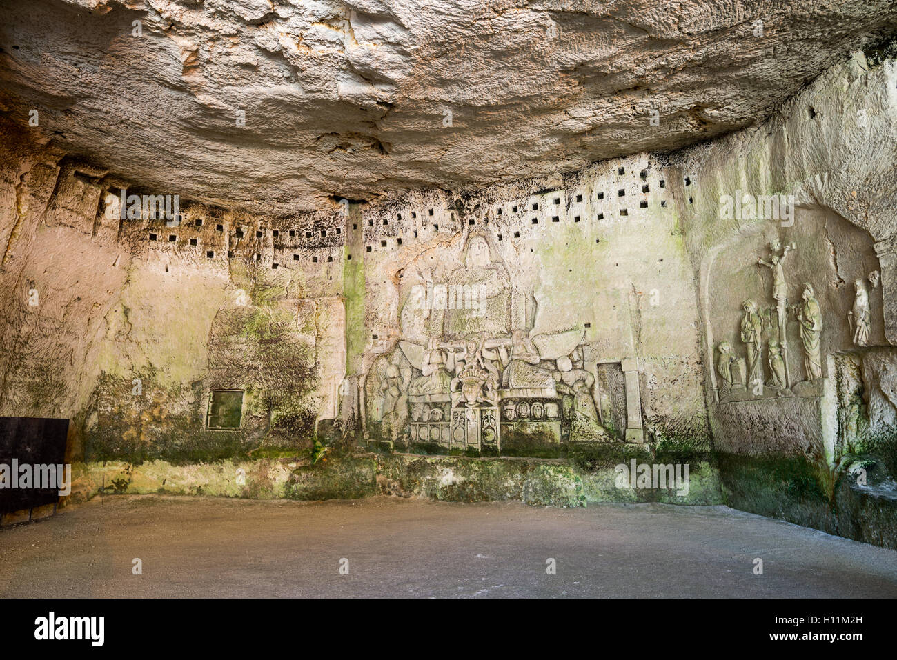 Interior of the Abbey Caves Brantme ,Cave Monastery in the Brantome ...