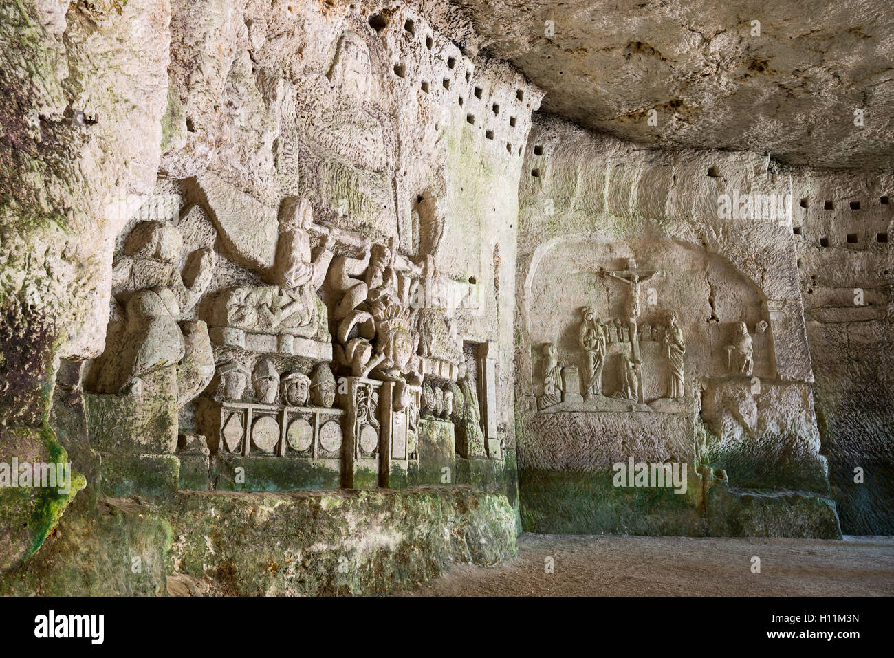 Interior of the Abbey Caves Brantme ,Cave Monastery in the Brantome ...