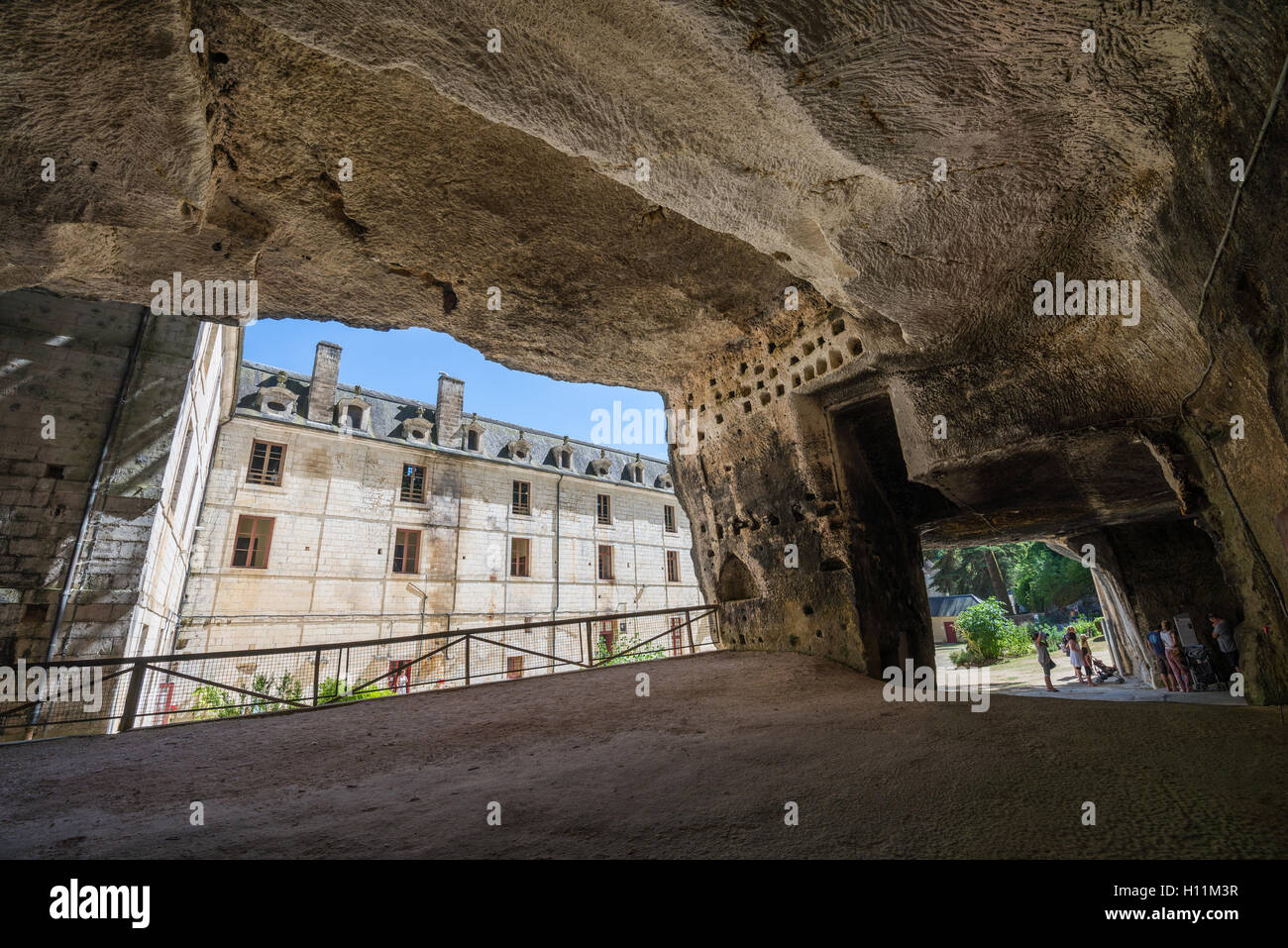 Interior of the Abbey Caves Brantme ,Cave Monastery in the Brantome ...