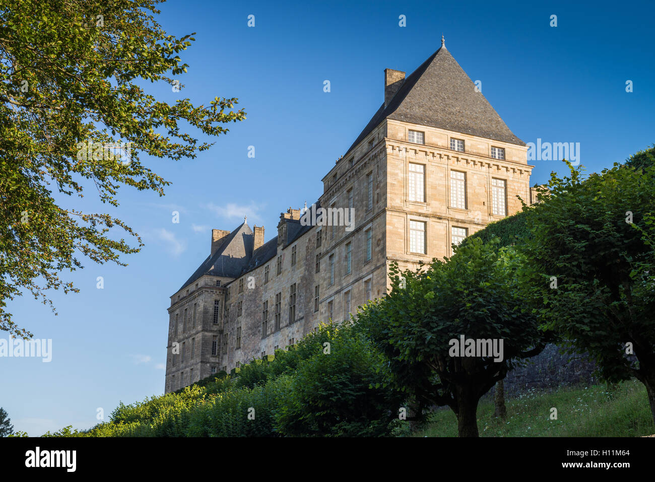 Hautefort castle, Perigord Noir, France, Dordogne, France, EU, Europe ...
