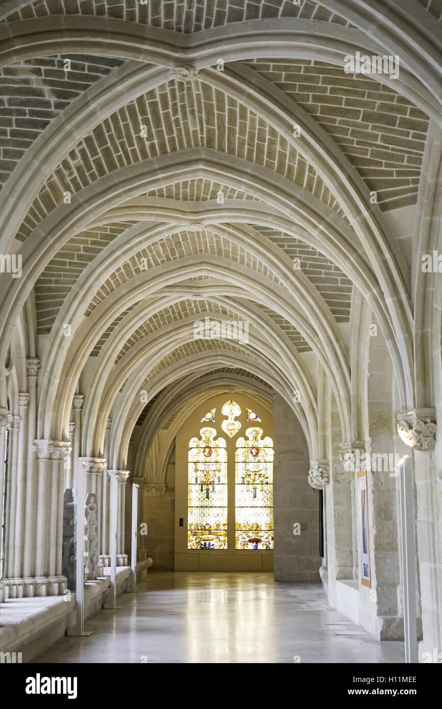Interior Corridor burgos Cathedral, Gothic architecture Stock Photo - Alamy