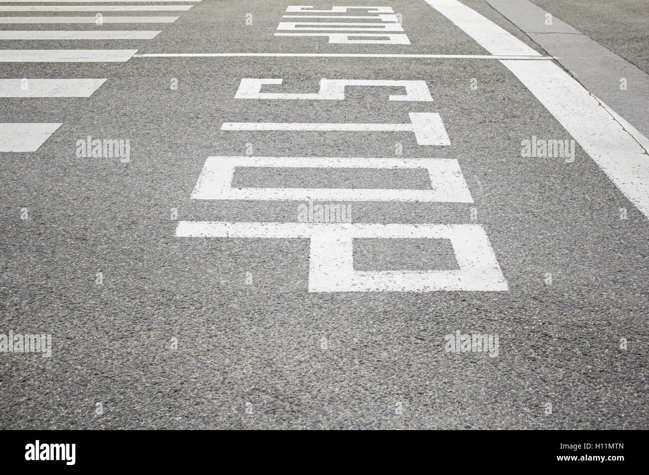Stop signs in urban road transport, street Stock Photo - Alamy