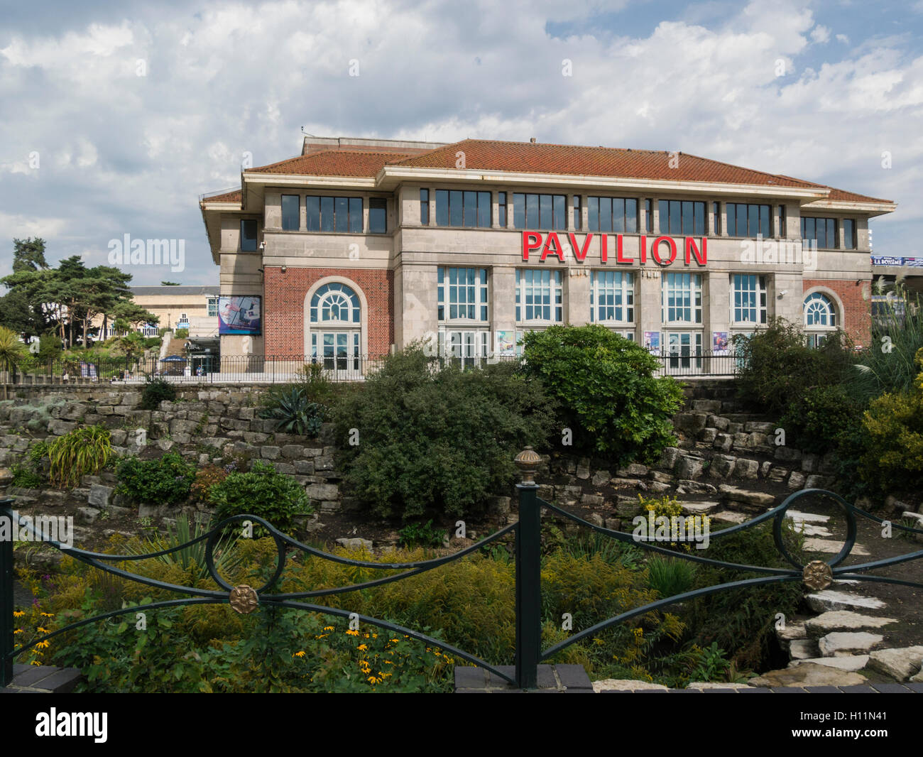 Bournemouth Pavilion Theatre from Lower Gardens Dorset England UK it ...