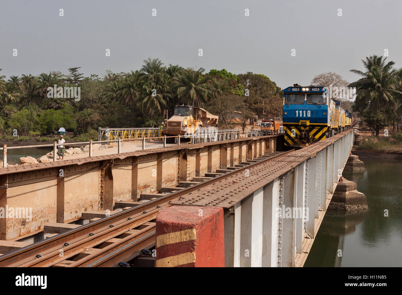 Operations for transporting and managing iron ore. Full iron ore train ...