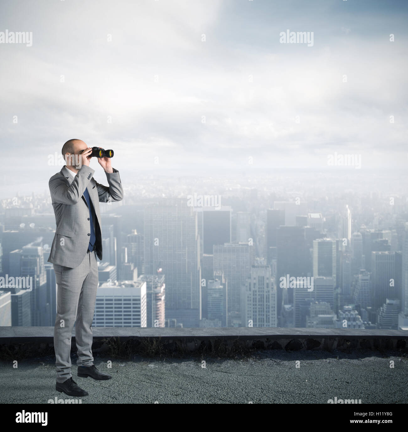Businessman looking to the future Stock Photo - Alamy