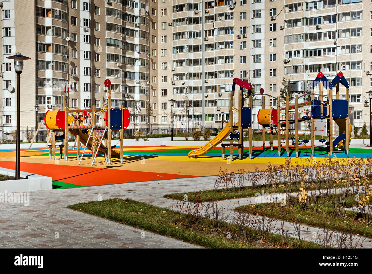 Modern kids playground Stock Photo - Alamy