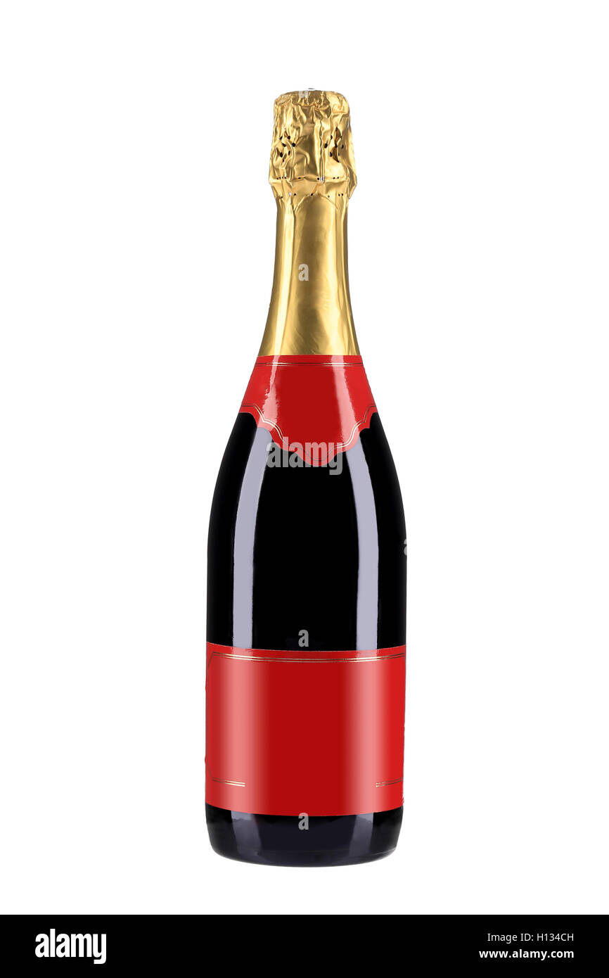 Bottle of red champagne Stock Photo - Alamy