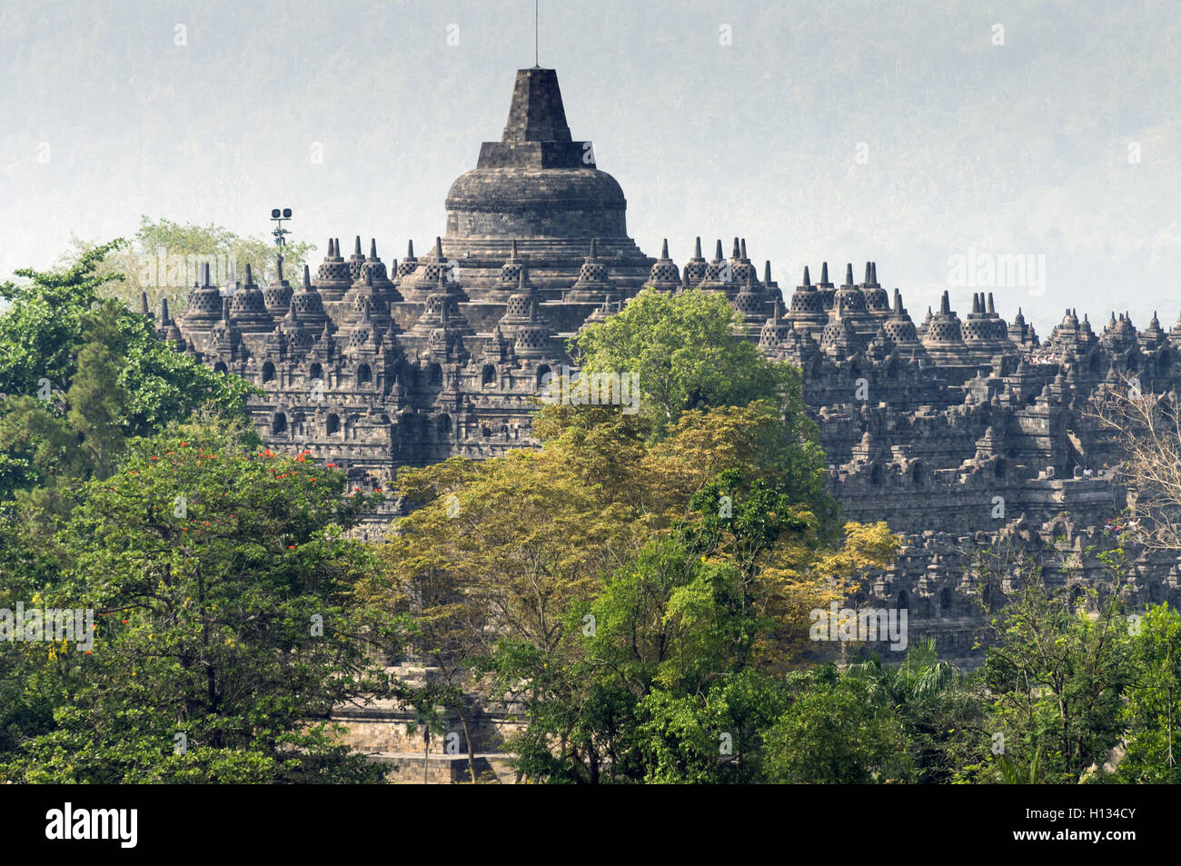 Indonesia, Java, Magelang, Borobudur Temple Compounds, temple from ...