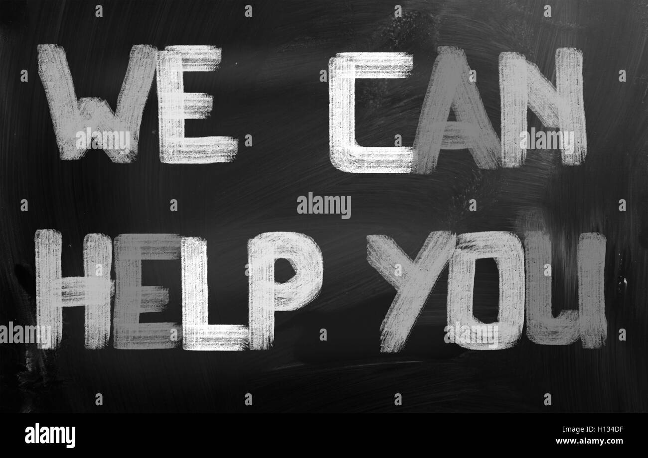 We Can Help You Concept Stock Photo - Alamy