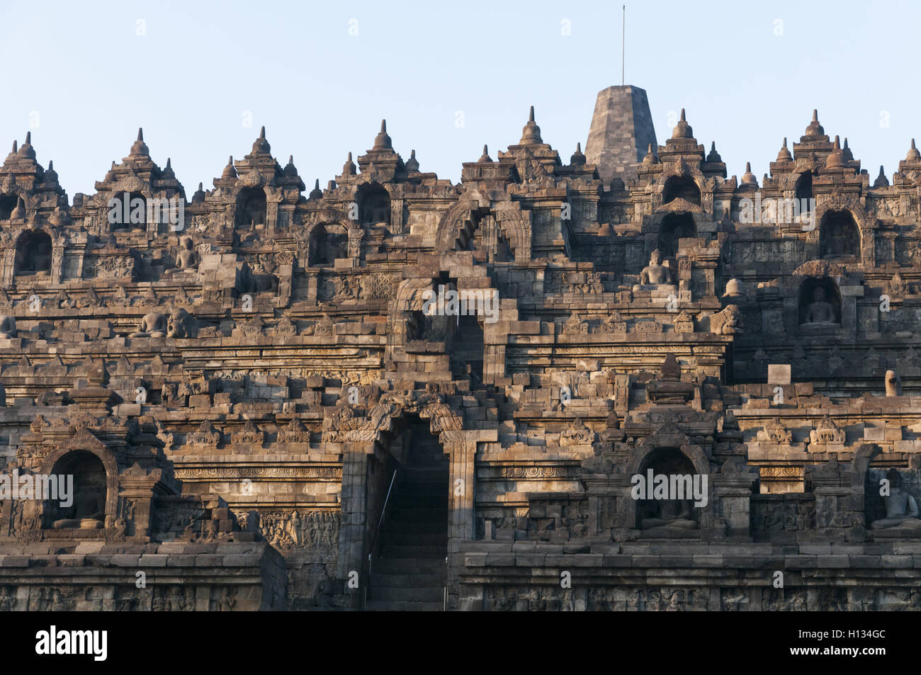 Indonesia, Java, Magelang, Borobudur Temple Compounds, temple from ...