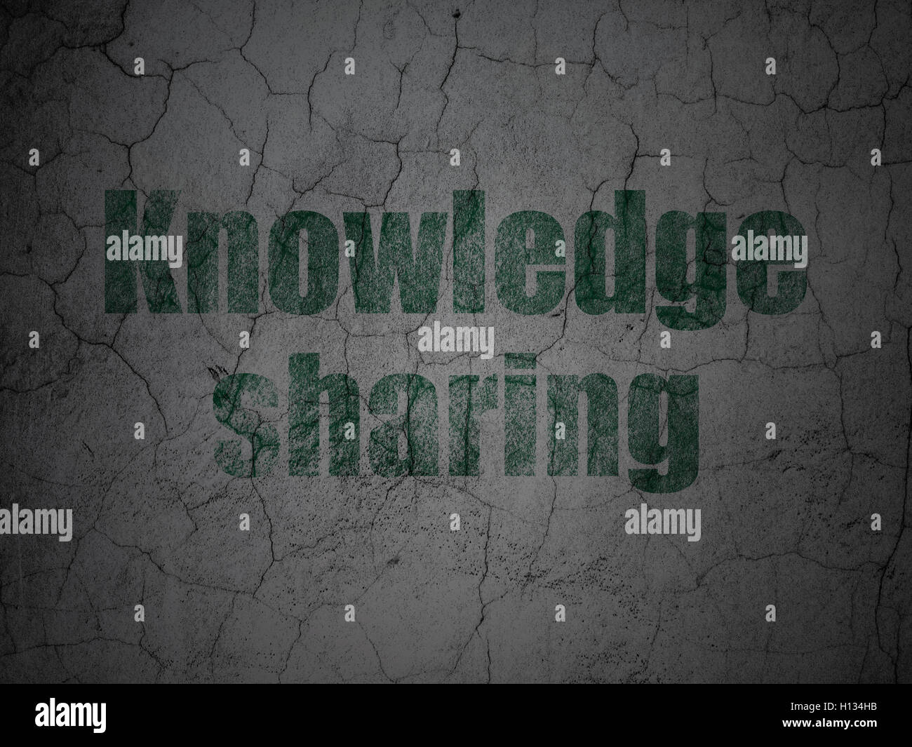 Education concept: Knowledge Sharing on grunge wall background Stock ...
