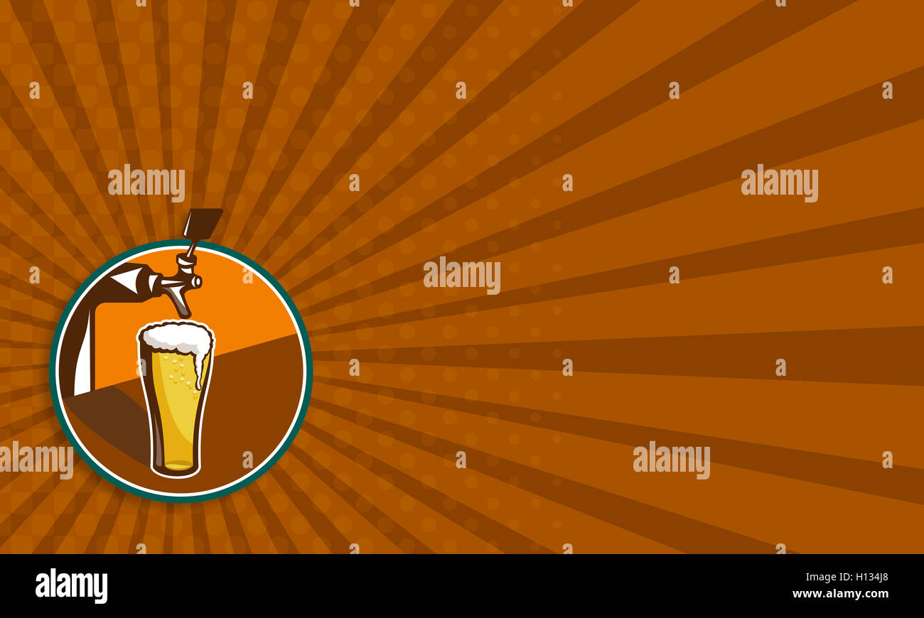 Beer Pint Glass Tap Retro Stock Photo - Alamy