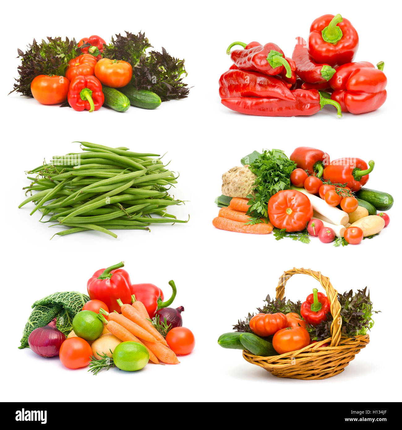 fresh vegetables - collage Stock Photo - Alamy