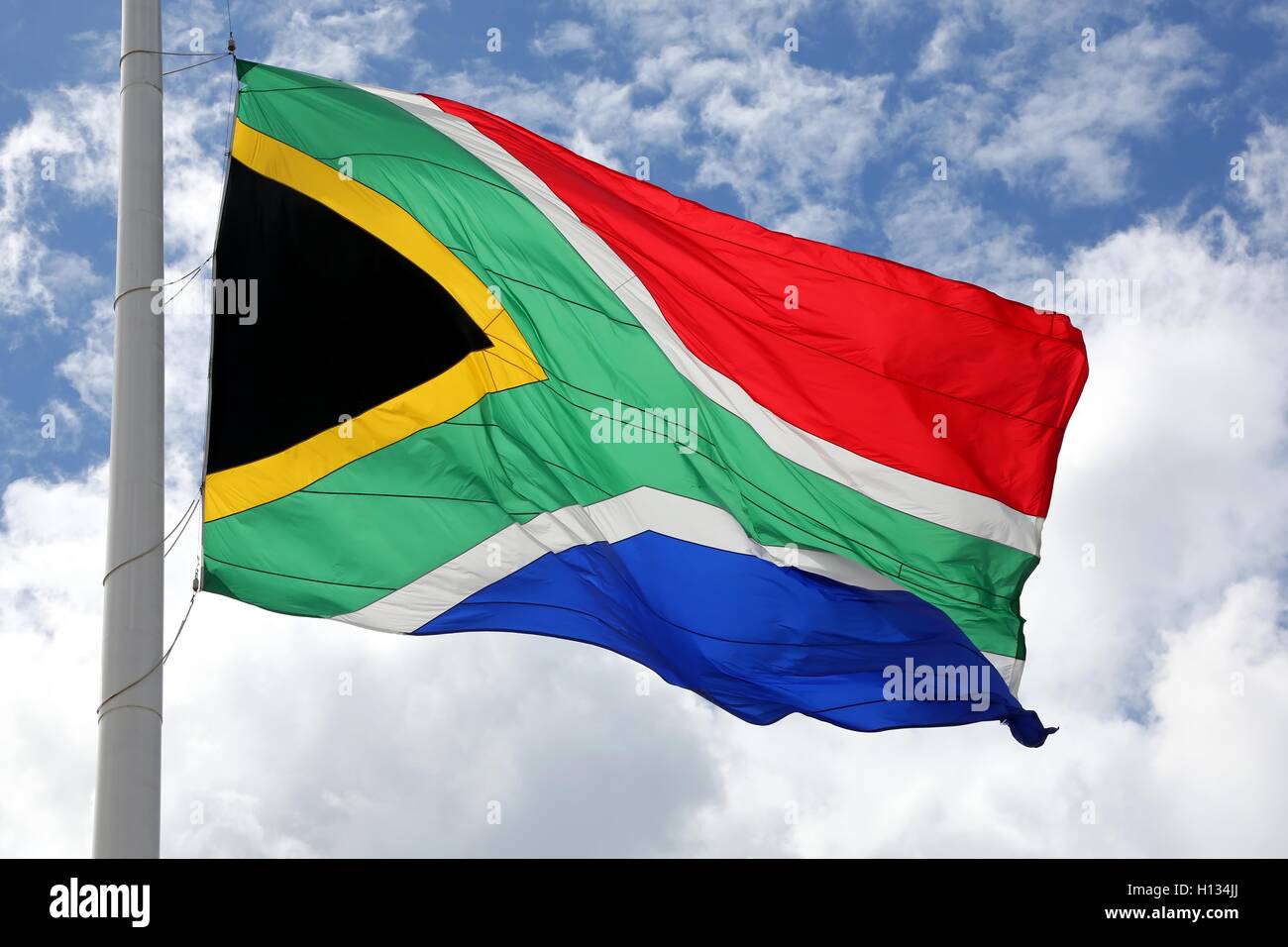 South africa flag pole hi-res stock photography and images - Alamy