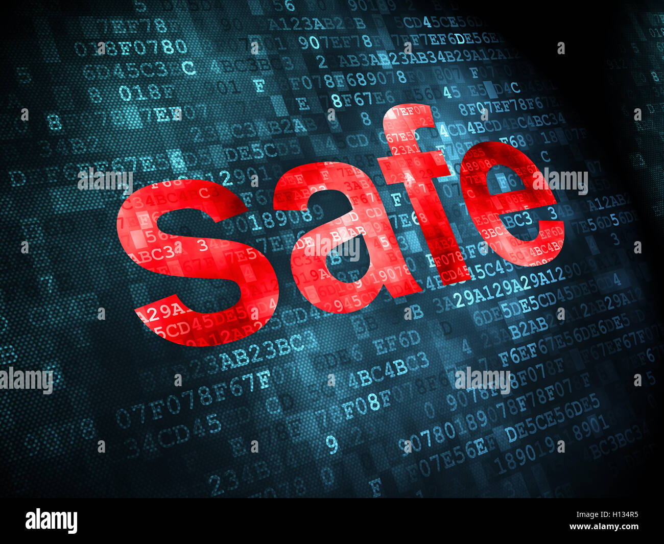 Privacy concept: Safe on digital background Stock Photo - Alamy