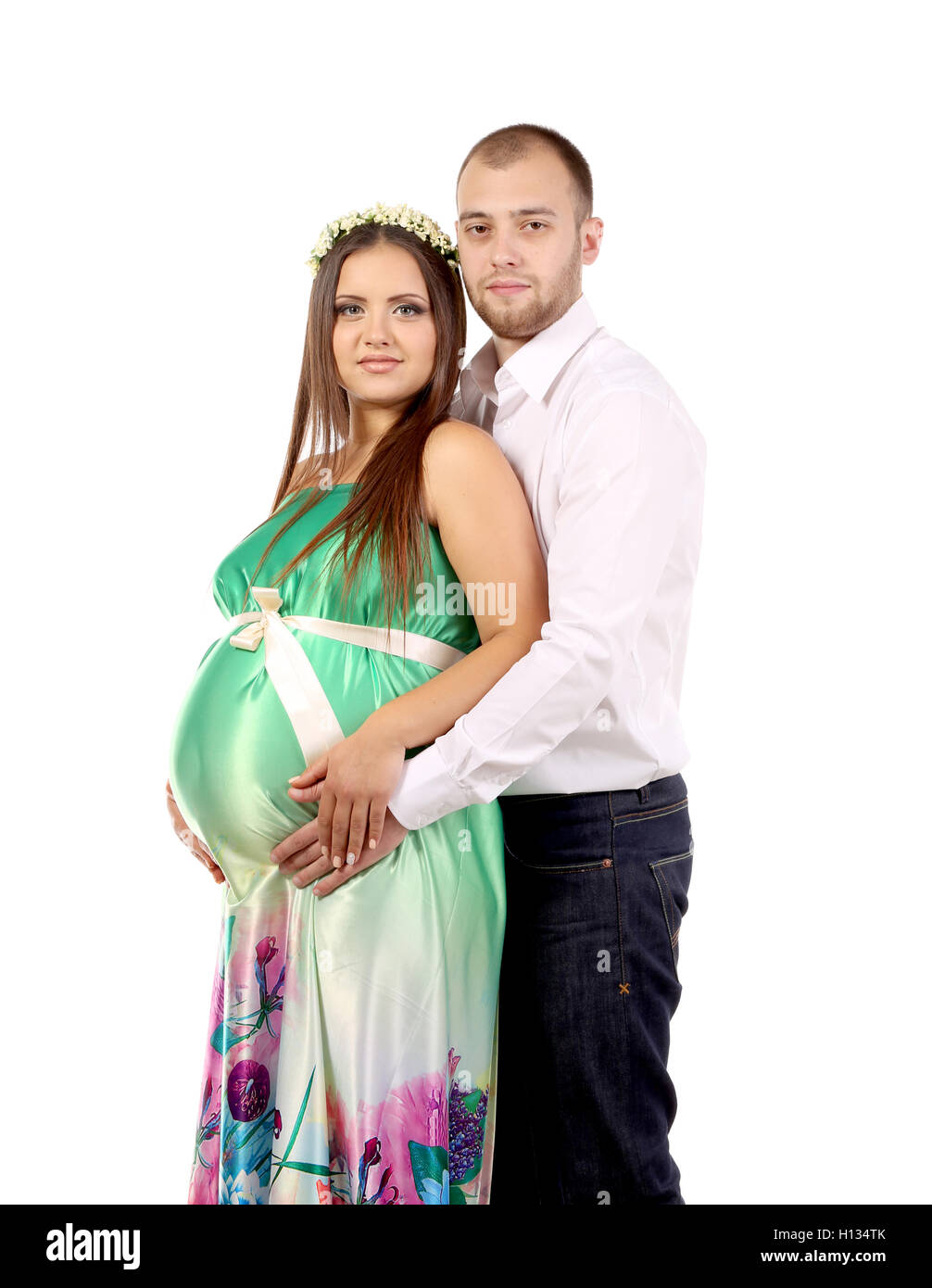 Happy couple expecting baby Stock Photo - Alamy