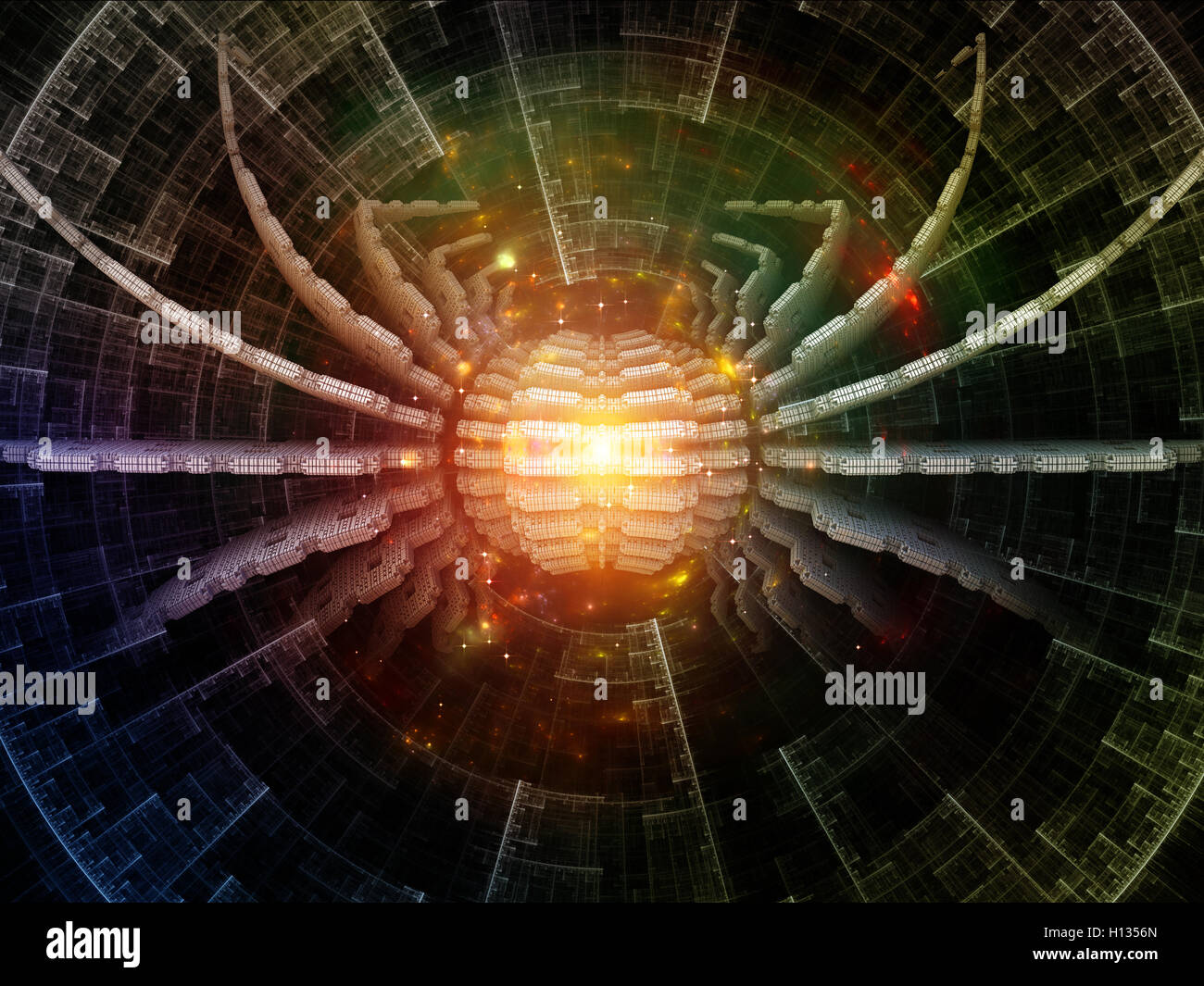 Fractal Spider Element Stock Photo - Alamy