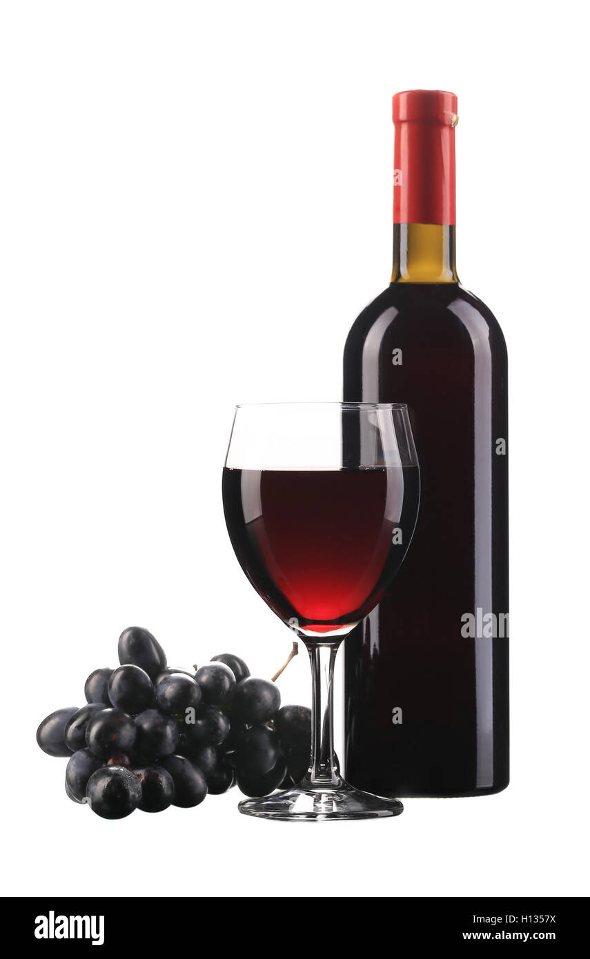 Grapes and red wine composition Stock Photo - Alamy