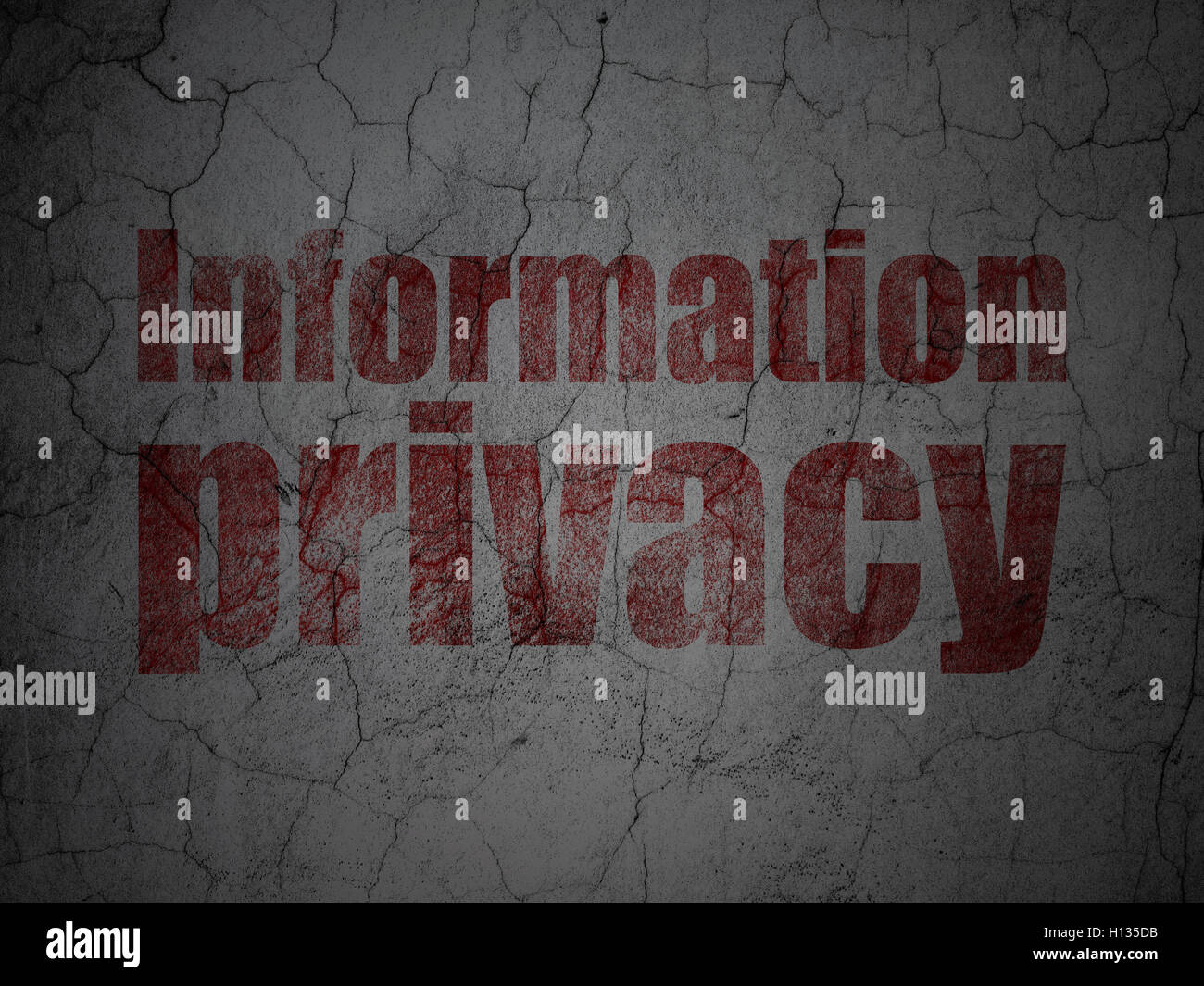 Safety concept: Information Privacy on grunge wall background Stock ...