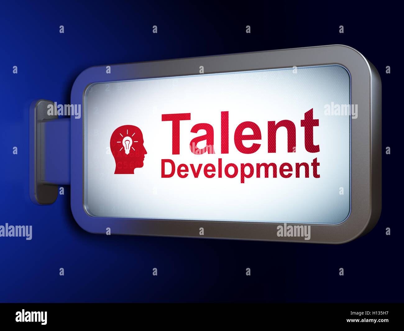 Education concept: Talent Development and Head With Light Bulb on ...