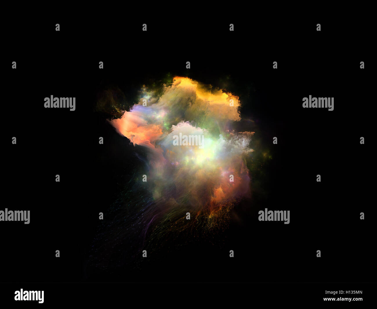 Inner Life of Fractal Nebulae Stock Photo - Alamy