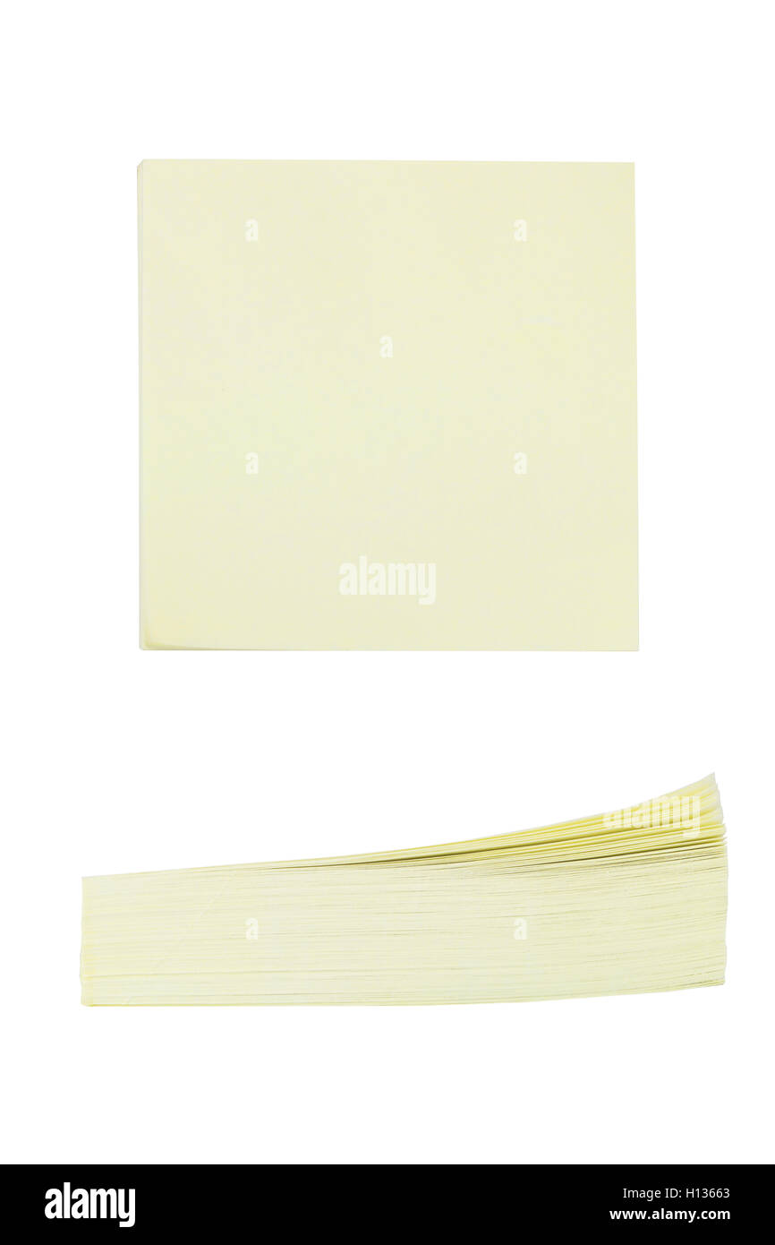 Office of yellow paper stickers Stock Photo - Alamy