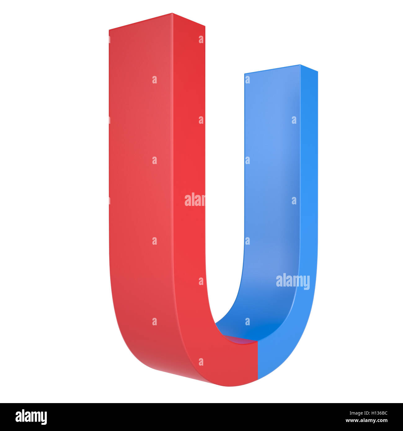 Blue and red magnet Stock Photo - Alamy