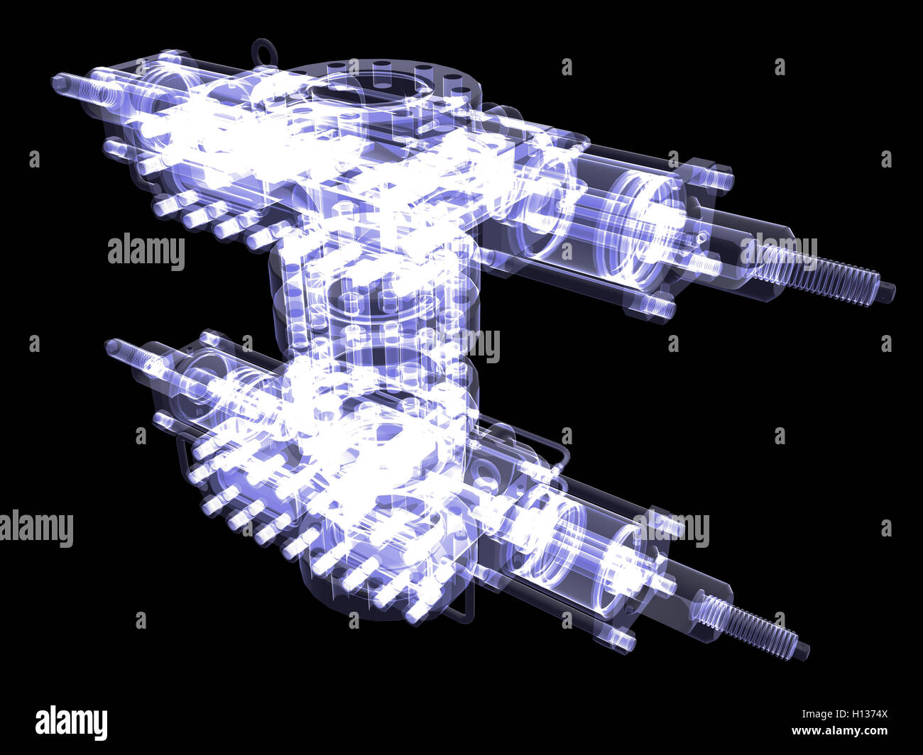 Industrial equipment. X-Ray render Stock Photo - Alamy