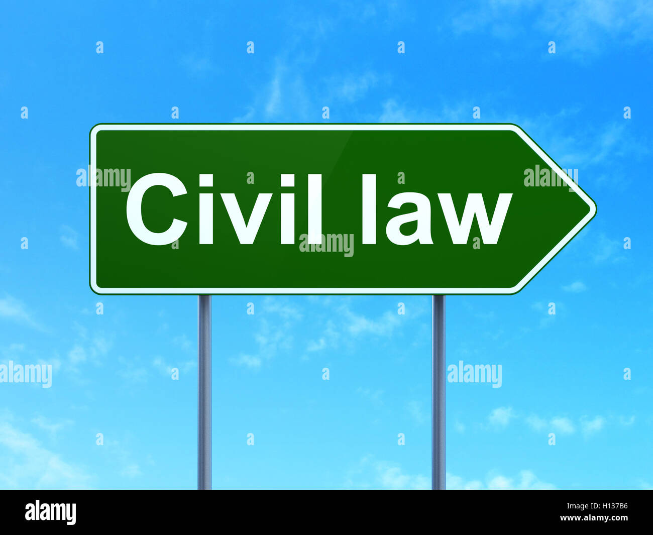 Law concept: Civil Law on road sign background Stock Photo - Alamy