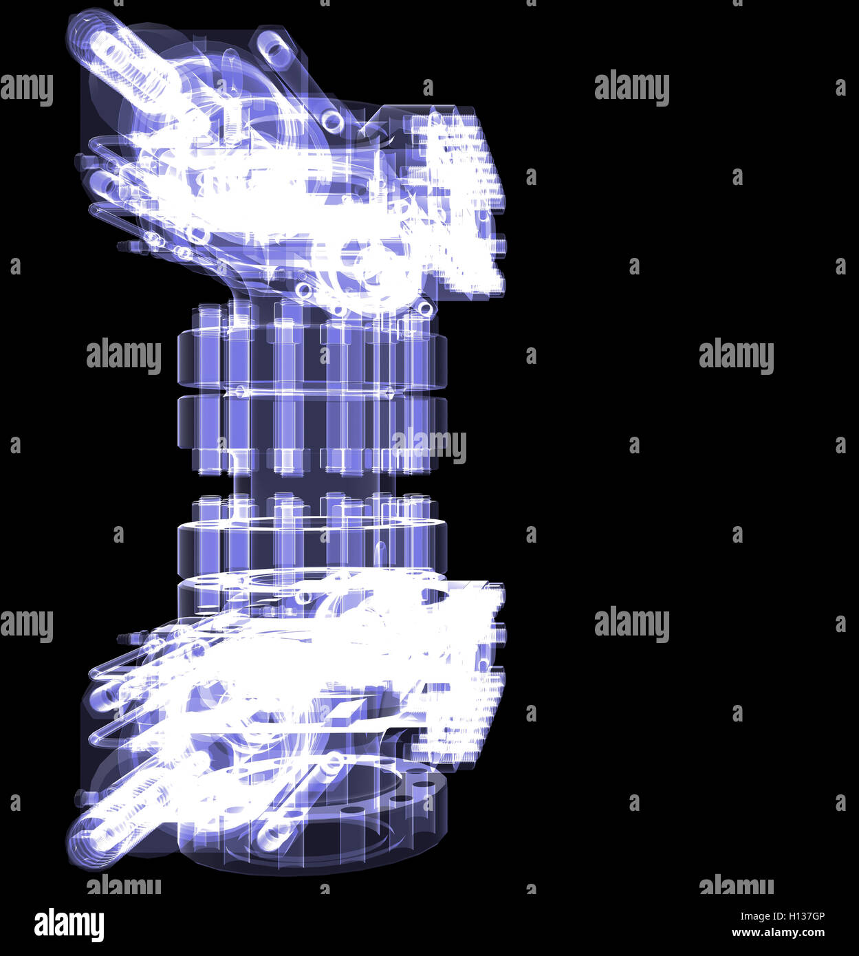 Industrial equipment. X-Ray render Stock Photo - Alamy