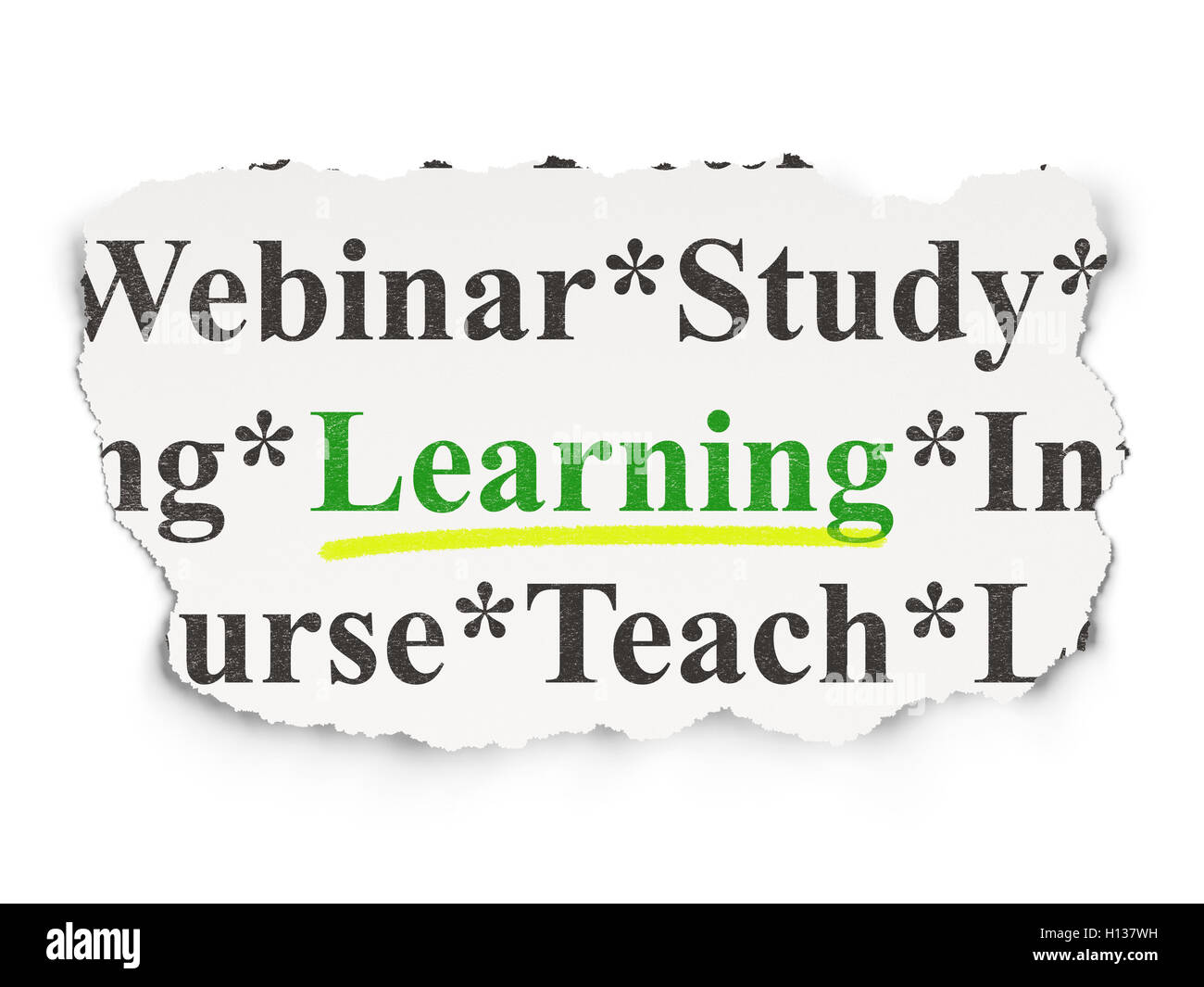 Education concept: Learning on Paper background Stock Photo - Alamy