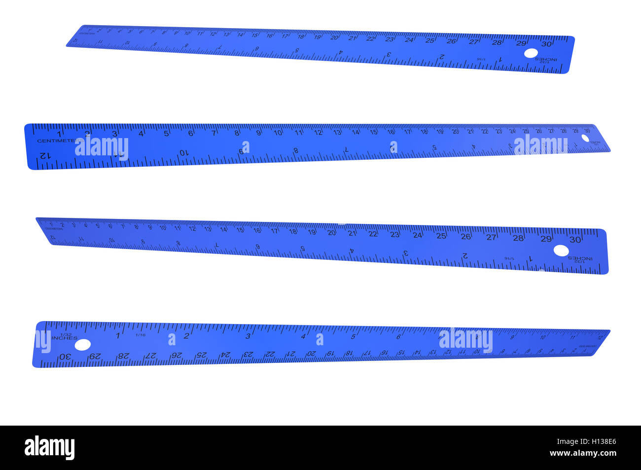 Blue plastic ruler Stock Photo - Alamy