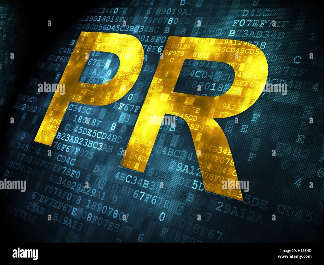 Marketing concept: PR on digital background Stock Photo - Alamy