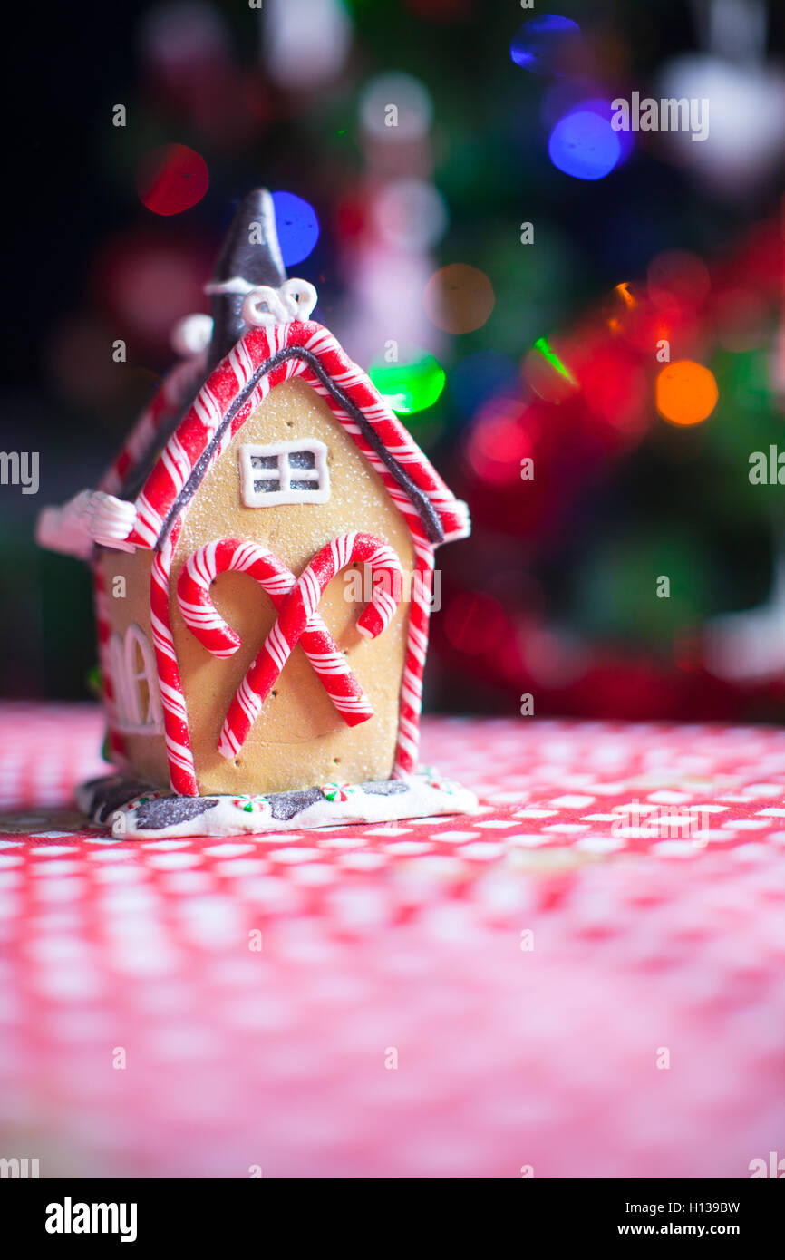 Close-up of gingerbread fairy house Stock Photo - Alamy