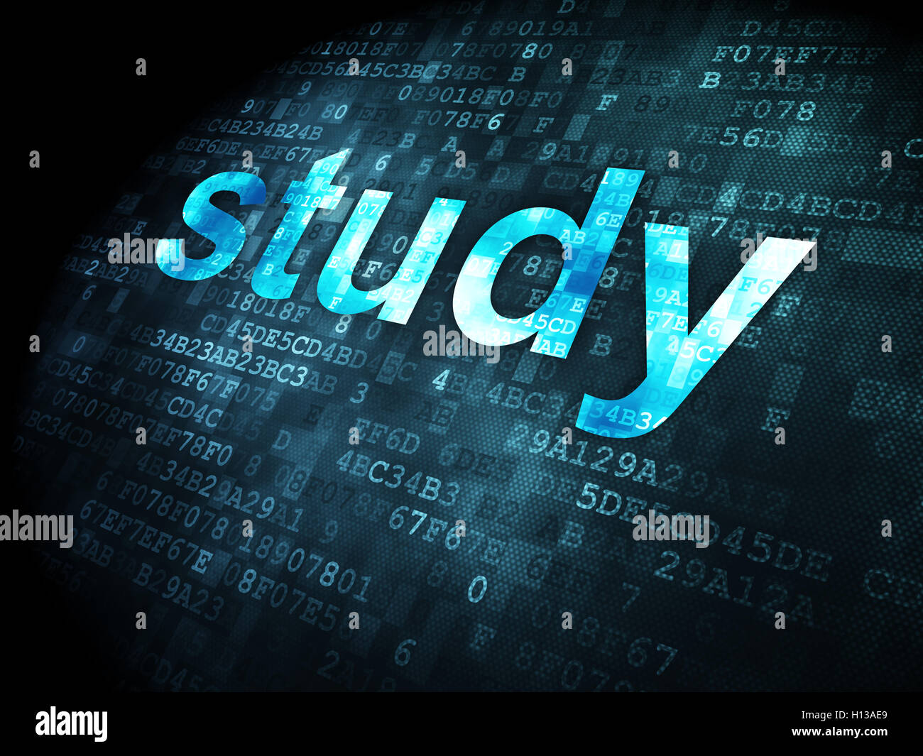 Education concept: Study on digital background Stock Photo - Alamy