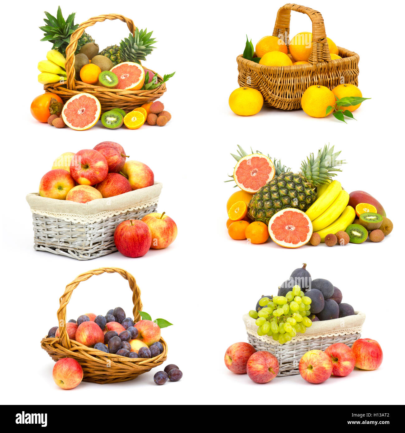 fresh fruits - collage Stock Photo - Alamy