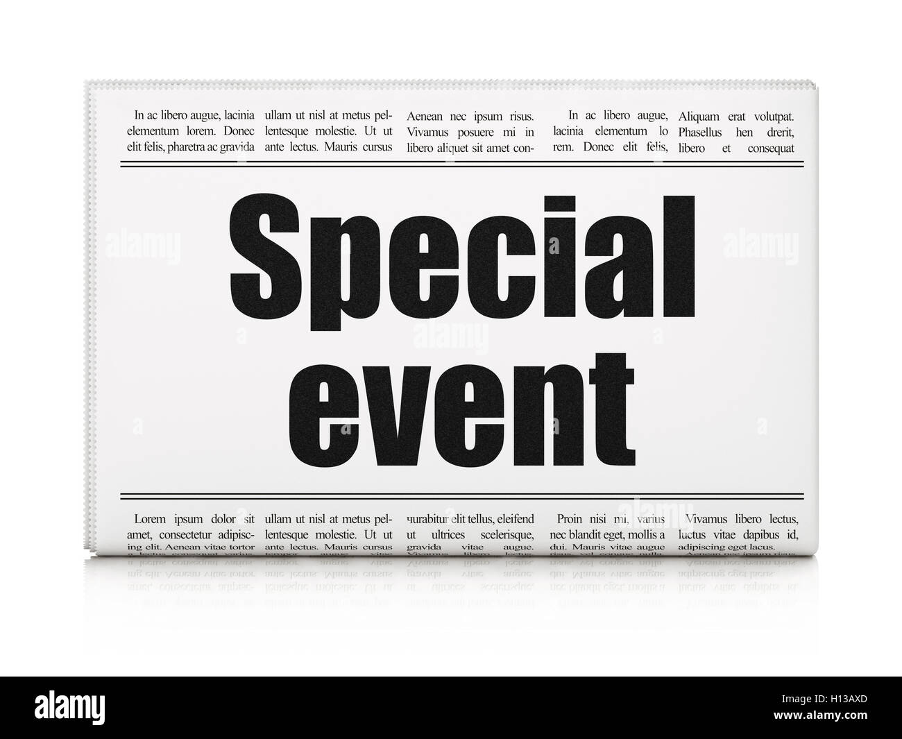 Finance concept: newspaper headline Special Event Stock Photo - Alamy