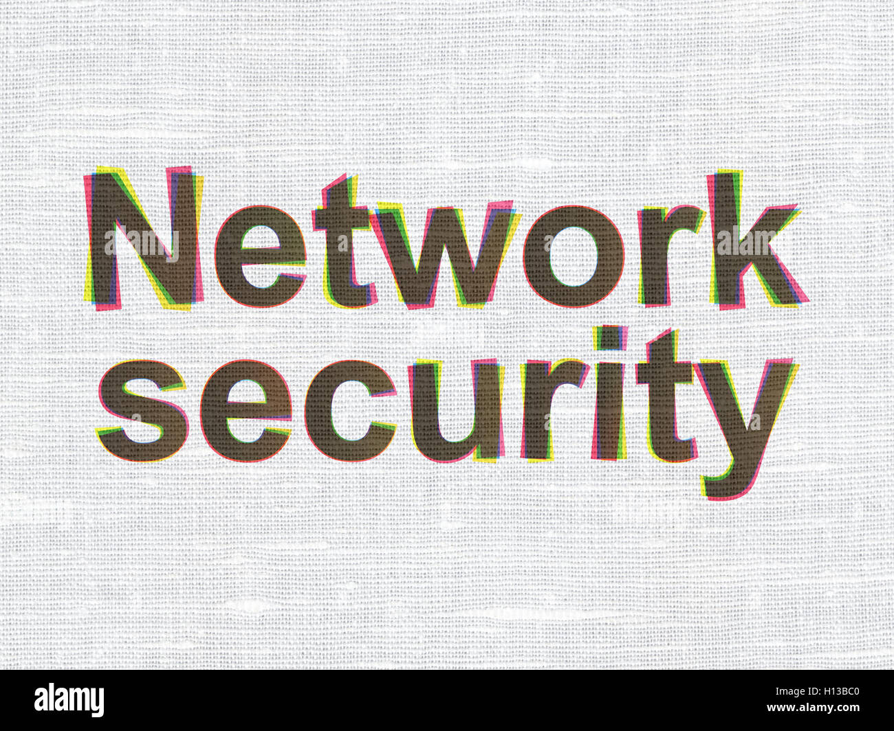 Security concept: Network Security on fabric texture background Stock ...