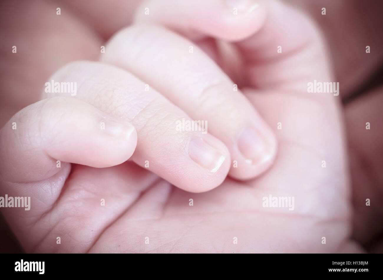 new born baby curled up sleeping on a blanket, multiple expressi Stock ...