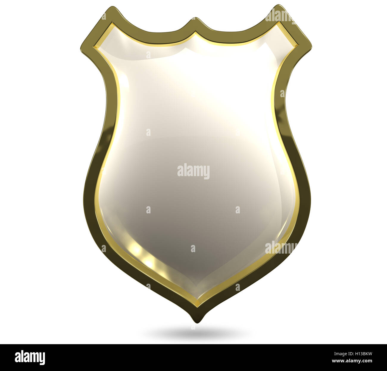 white shield Stock Photo - Alamy