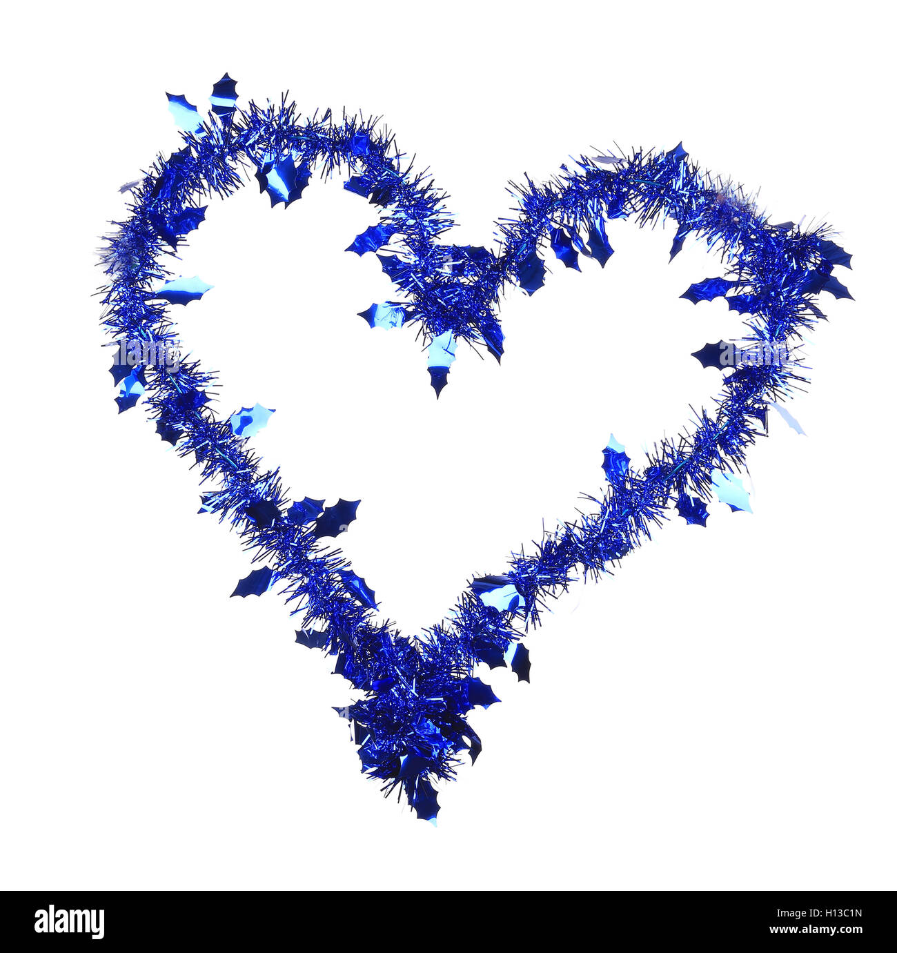 Blue winter background heart Cut Out Stock Images & Pictures - Alamy