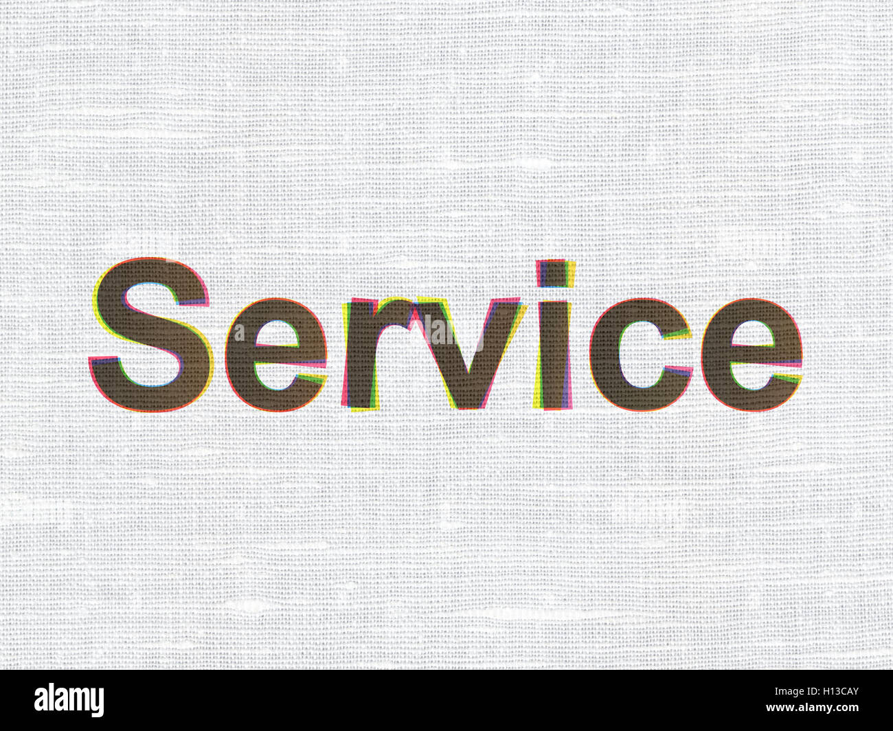 Business concept: Service on fabric texture background Stock Photo - Alamy