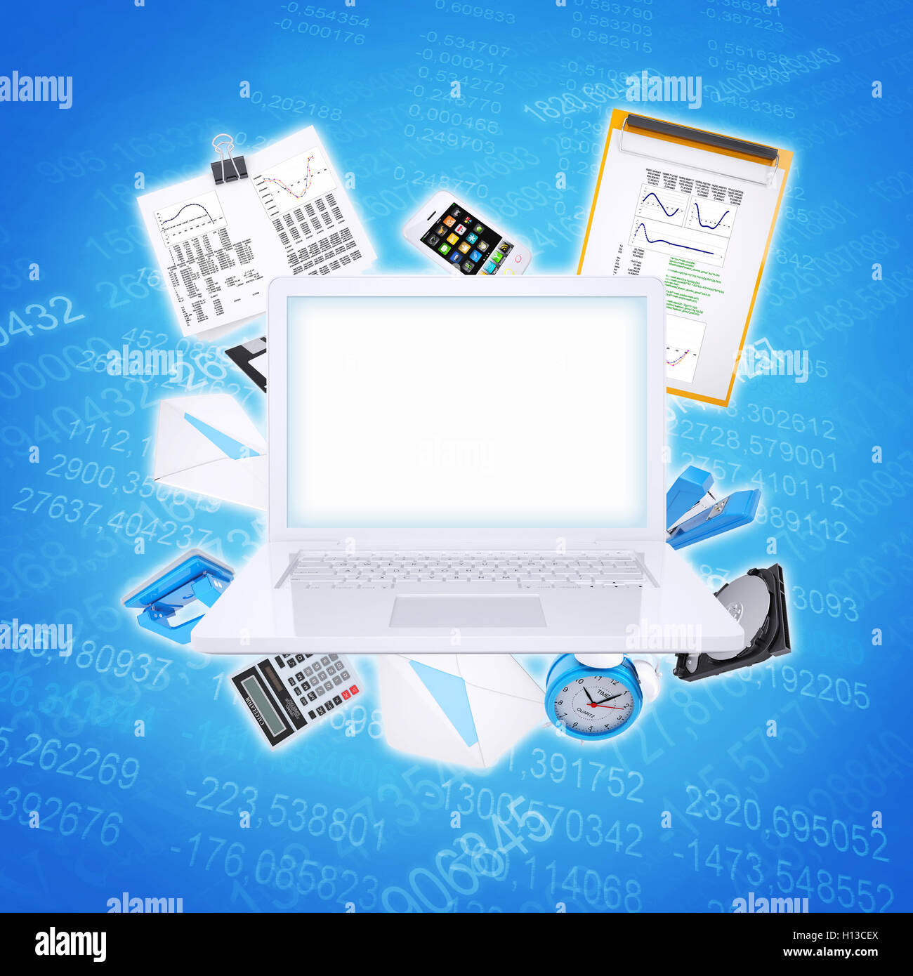 Illustration of communication technologies Stock Photo - Alamy
